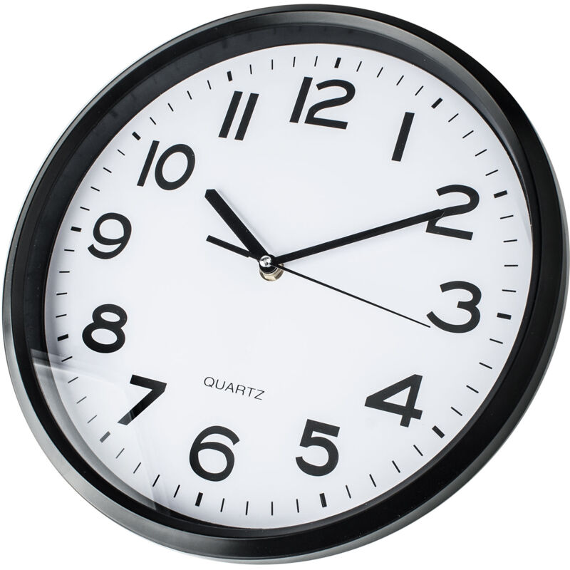 Reloj Redondo Blanco/Negro 30cm Kuken