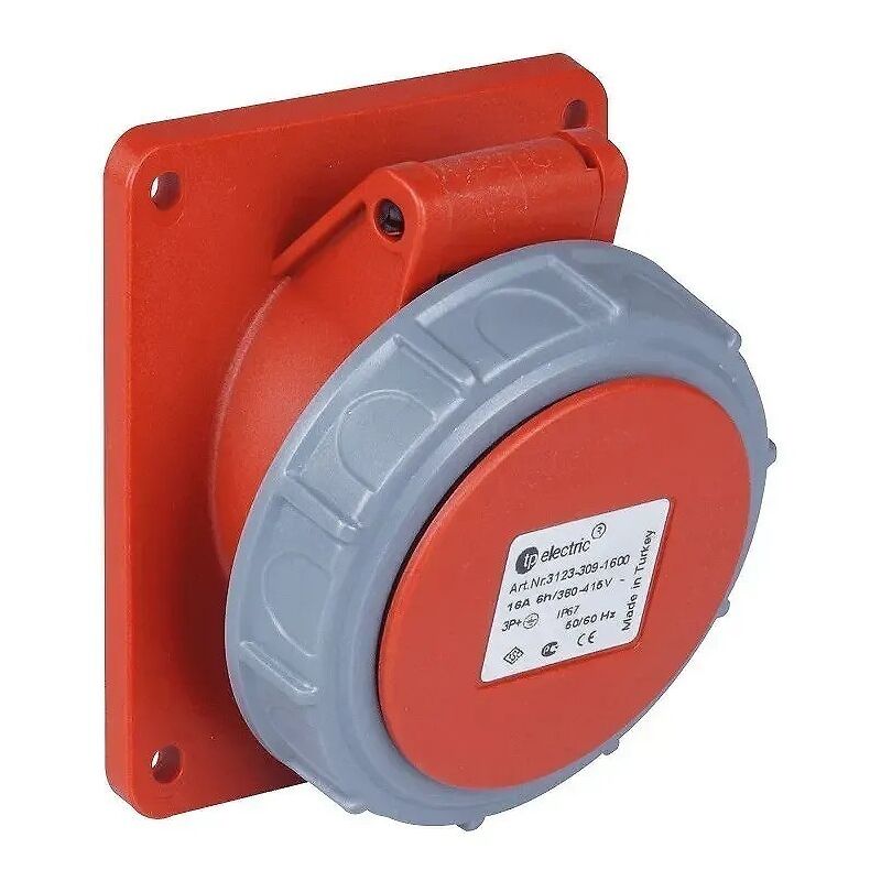 Base cuadro inclinada 3P+T 32A IP67 380/415V