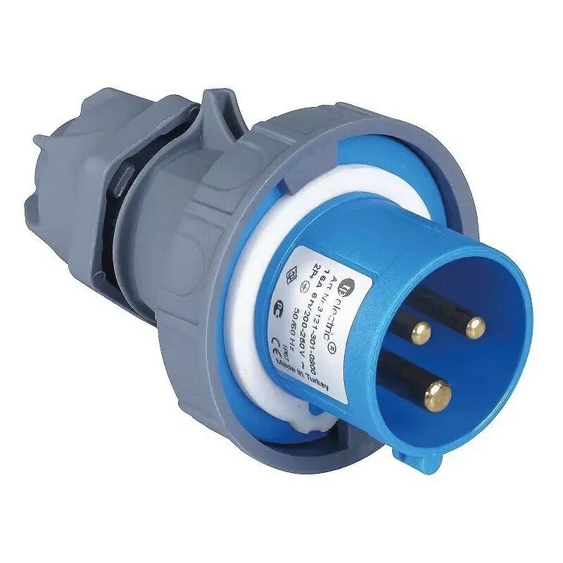 Clavija aérea 2P+T 16A IP67 200/250V