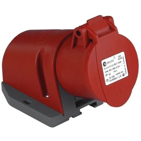 Base mural cetac industrial 3P+N+T 32A 380/415V IP44