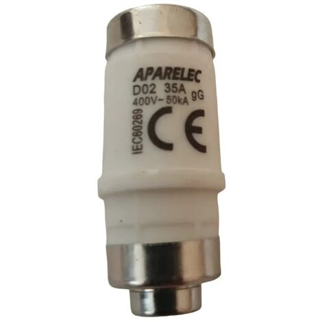 Fusible Neozed D02 20-63A 400V Aparelec - Intensidad 50A