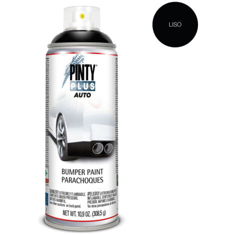 Pintura En Spray 520cc Acabado Mate Negro Bumper Liso BL104 Pintyplus