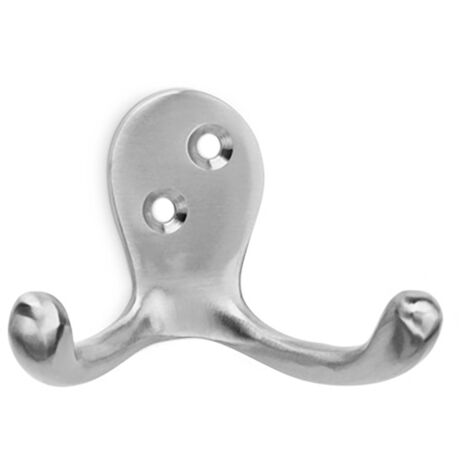 Colgador Doble Latón 41x60x40mm Niquel Satinado Con Tornillos Incluidos ...