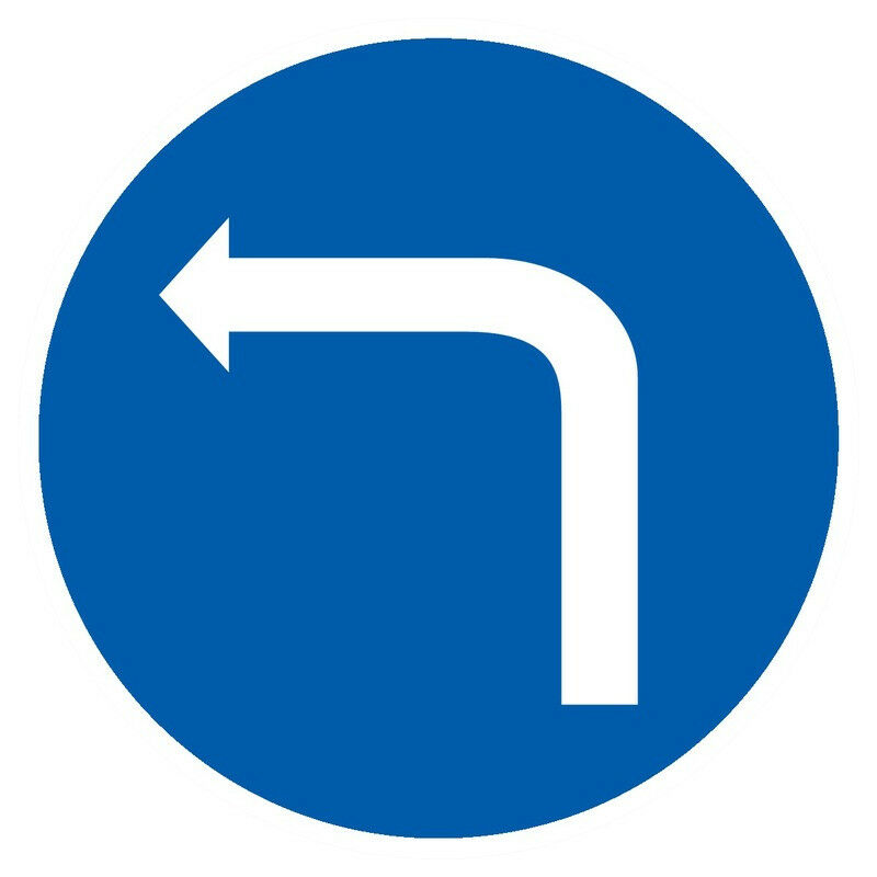 VIRAGE A GAUCHE D.420MM NORMASIGN en PS CHOC