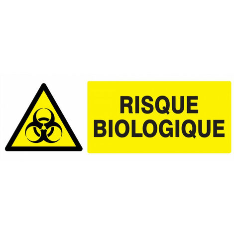 DANGER, RISQUE BIOLOGIQUE 330x120MM NORMASIGN en PS CHOC