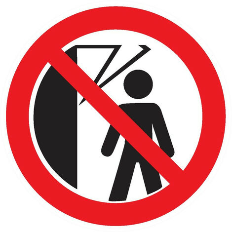 INTERDIT DE PASSER SOUS LA MACHINE D.180MM NORMASIGN en ADHESIF