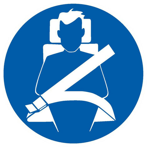 CEINTURE DE SECURITE OBLIGATOIRE D.420MM NORMASIGN en PS CHOC