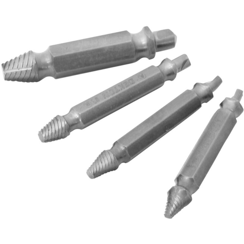 Dekton 4 Pc Damaged Screw Remover Extractor Bit Set Pro Grade For PH PZ ...