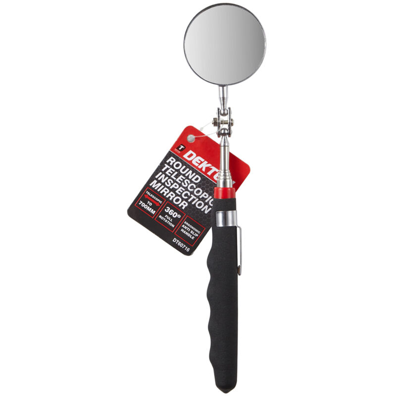 Dekton Mechanic's Telescopic Extending Round Inspection Mirror Extends ...