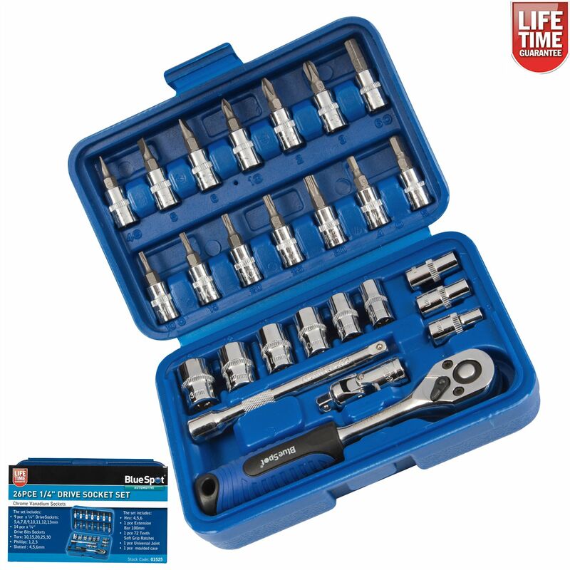 Bosch 26pce screwdriver bit and ratchet set store