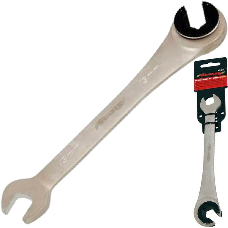 Neilsen 13mm Flare Nut Wrench Ratchet Standard Open Ended Brake Pipe Spanner