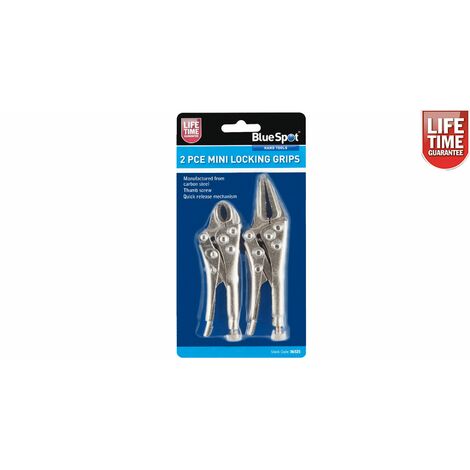 Bluespot Small & Long Nose Self Locking Grips Mole Gripping Adjustable ...