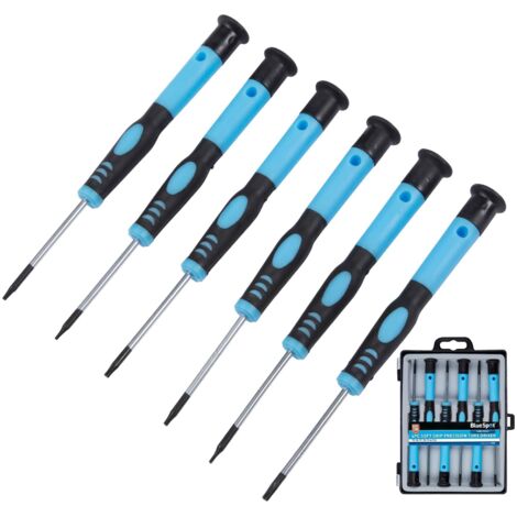6Pc Precision Torx Screwdriver Set Magnetic Tips T5 T6