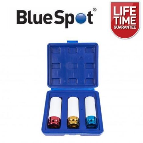 Blue Spot Tools 3 Piece 1/2" Alloy Wheel Impact Sockets (17, 19, 21MM)