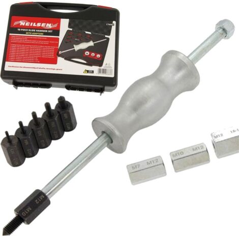 Neilsen 10pc Sliding Slide Hammer Puller Extractor Adaptors M12 Thread ...