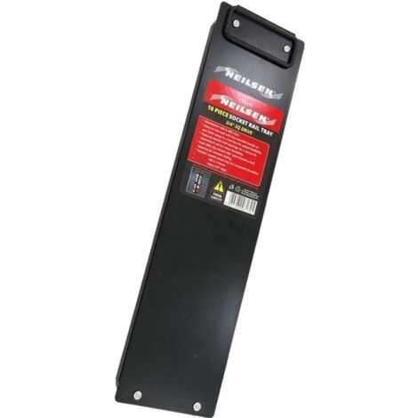 Neilsen 16pc Aluminium Socket Rail Tray 3/4" Organiser Storage Holder Metal