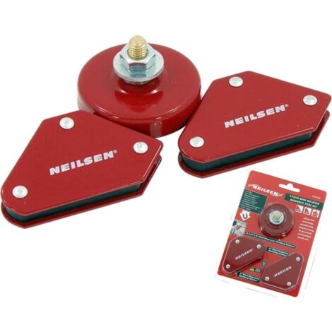 Neilsen 3pc Mini Welding Magnet Angle Earth Block Holder Soldering ...