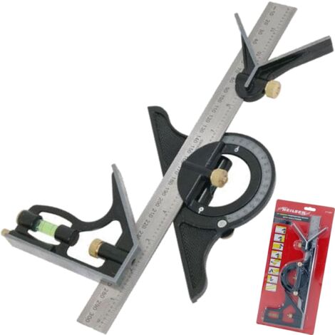 Neilsen 12" Adjustable Combination Tri Square Sliding Angle Finder ...