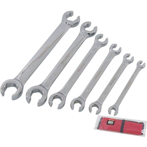 Neilsen Flare Nut Wrench Open-Ended Brake Pipe Spanner Set 6pc 6mm 24mm