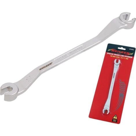 Neilsen Flare Nut Wrench Open-Ended Brake Line Pipe Spanner 10mm, 11mm Tool