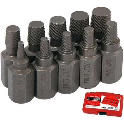Neilsen 10pc Multi Spline Screw Extractor Remover Broken Screws Set