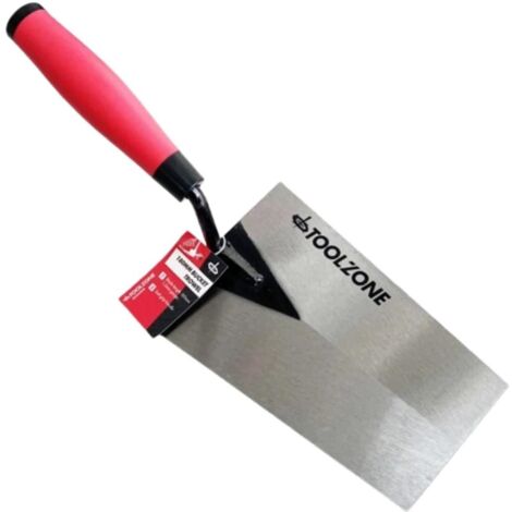 Toolzone Bucket Trowel 180mm Soft Grip Plastering Bricklayer Cement ...