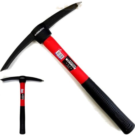 Toolzone Pickaxe Lightweight Mortar Pick Hammer Fibreglass Shaft Handle ...