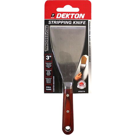 Dekton 3" Stainless Steel Wallpaper Paint Stripper Stripping Knife Tang ...