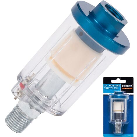 BlueSpot Air Line 1/4 BSP Mini Filter Moisture Water Trap Tool