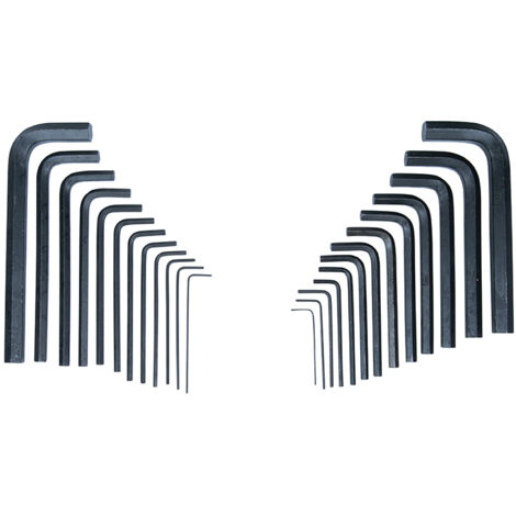 BlueSpot Metric & Imperial Hex Allen Key Set Kit Allan Alan Alen 25pc With Pouch