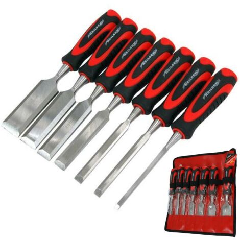 Neilsen 7pc Wood Bevel Edge Carpentry Joiner Woodwork Chisel Set 6mm - 38mm