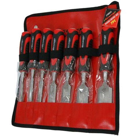 Neilsen 7pc Wood Bevel Edge Carpentry Joiner Woodwork Chisel Set 6mm - 38mm