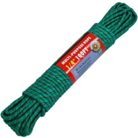 Neilsen 100FT Utility Diamond Braided Polypropylene Multi Purpose Rope 1/4"
