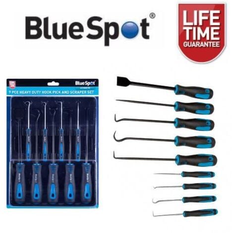Blue Spot Tools 9 Piece Heavy Duty Hook Pick and Scraper Set