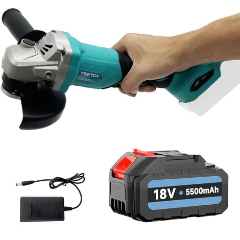 Meuleuse,Meuleuse d'angle électrique sans fil Li-ion 18V 125mm, ponceuse + batterie 5,5a ...