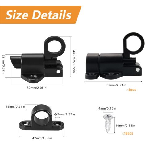 Loquet de porte 6 pièces Loquet de porte automatique Porte extérieure ...