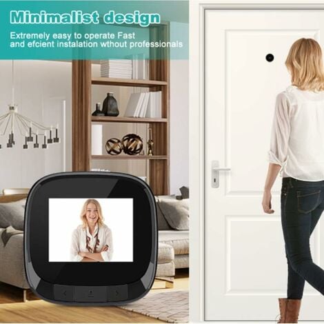 2,4 pouces Mini judas numérique visionneuse porte caméra intelligente ...