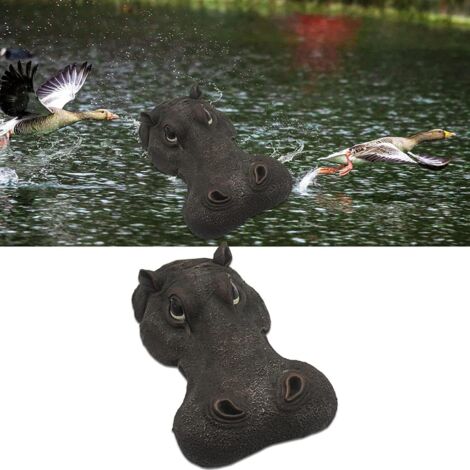 Décorations flottantes pour étang extérieur,Tête d'hippopotame à ...