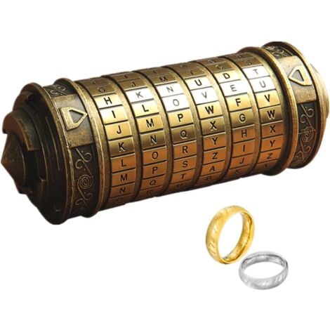Da Vinci Code Mini Cryptex Lock avec compartiments cachés Anniversaire ...