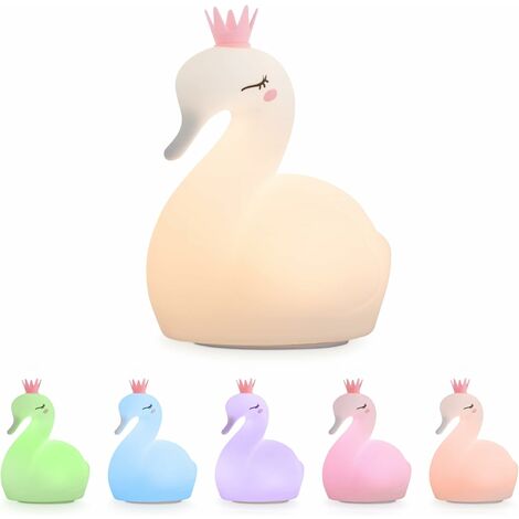 Veilleuse LED pour enfants - Pingouin lumineux pour enfants - Veilleuse en silicone - Avec ...
