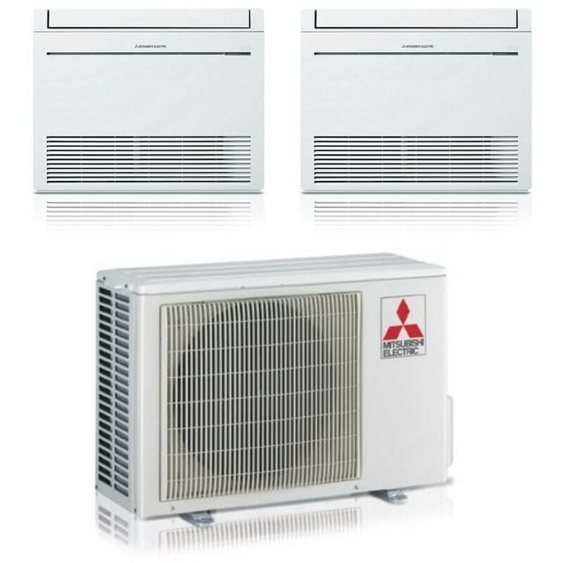 Mitsubishi Climatiseur Floor MFZ-KT Dual Split rèversible 9000 + 12000 BTU avec MXZ-2F53VF Gas R-32