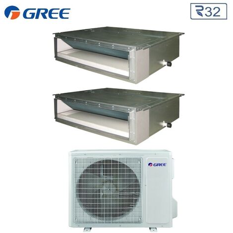 Gree Climatiseur Ducted Dual Split rèversible 9+12 avec GWHD(24)NK6OO R ...