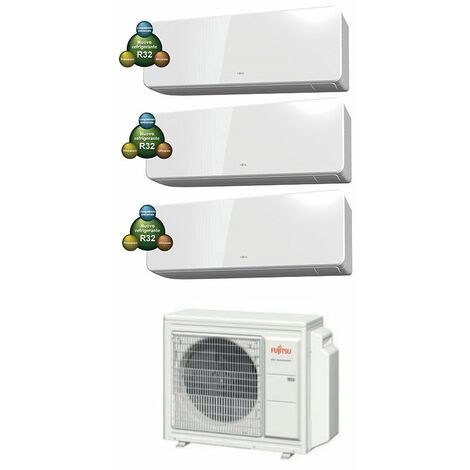 FUJITSU TRIAL SPLIT INVERTER CLIMATISEUR KG SERIES 7+7+7 AVEC ...