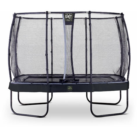 EXIT Elegant Premium trampoline 7x12ft with Deluxe safetynet - black