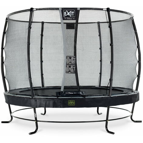 EXIT Elegant Premium trampoline 10ft with Deluxe safetynet - black