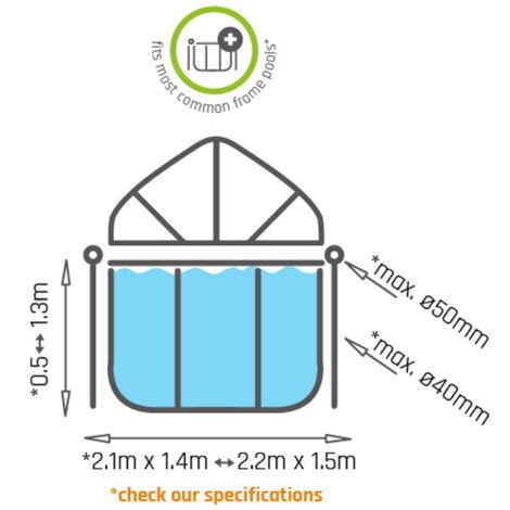 EXIT pool dome 7x5ft - universal