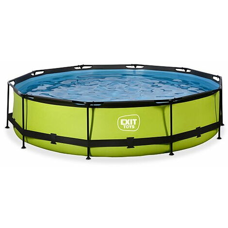EXIT Lime pool 12ft x 30in with filter pump - green