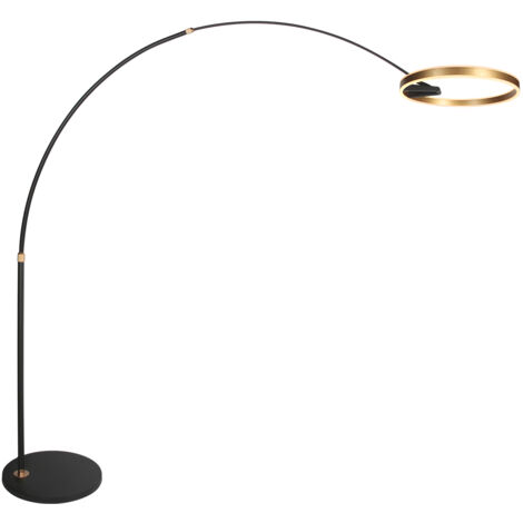 Steinhauer - stehlampe - Ringlux - gold - metall - bogenlampe