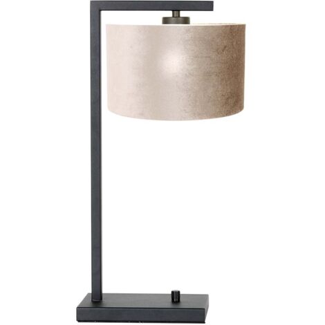 Steinhauer - tischlampe - Stang - schwarz - metall veloursstoff