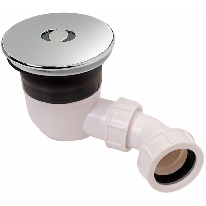 Bathroom Round Shower Tray Waste with Elbow, Top Fix Installation, 125 ...